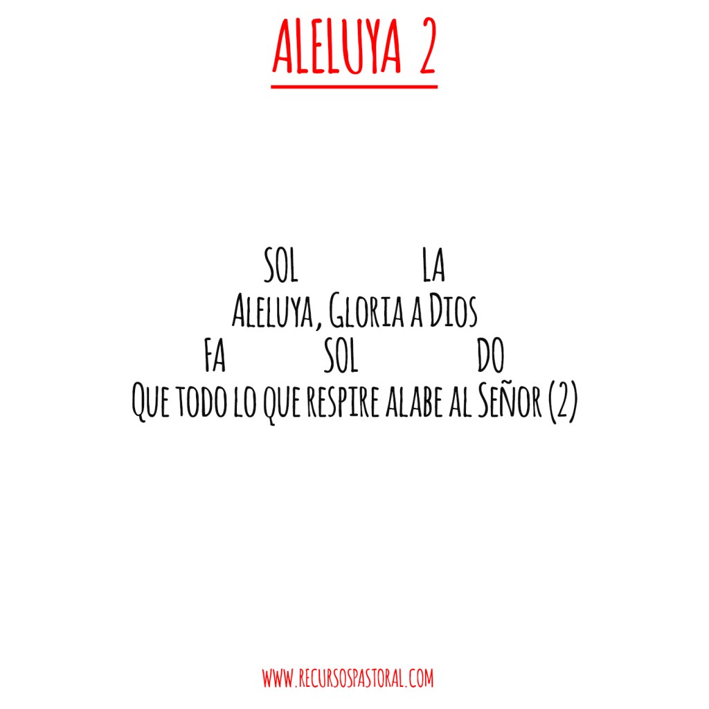 Aleluya 2 (Que todo lo que respire alabe al Señor) – Recursos pastoral
